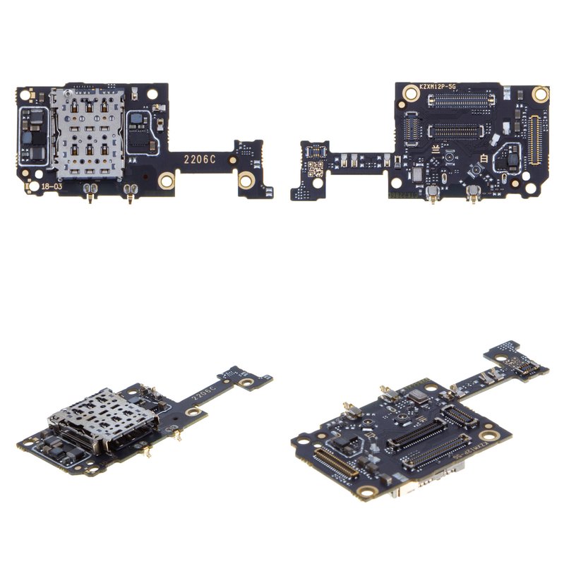 SIM Card Connector compatible with Xiaomi 12 Pro, (with flat cable ...